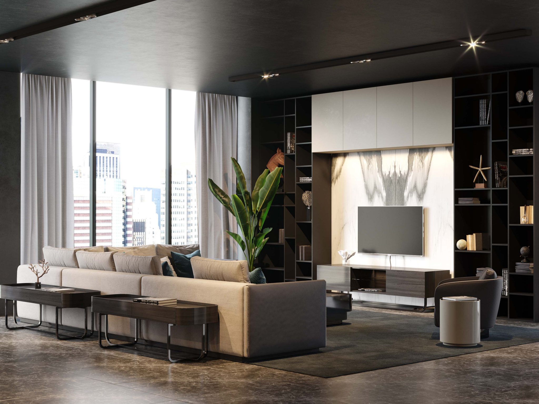 His Low Console - Stylish Club