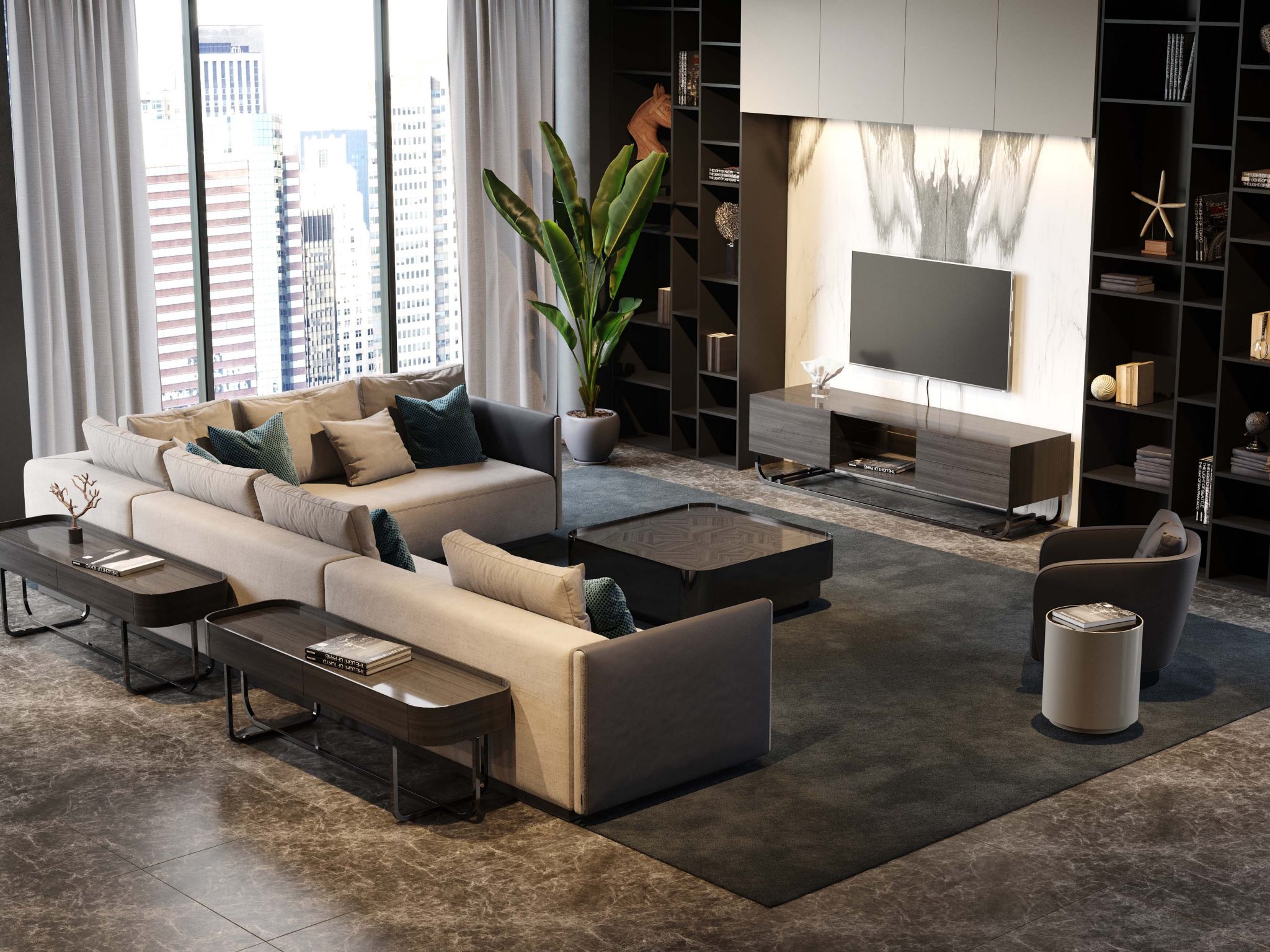 His Low Console - Stylish Club